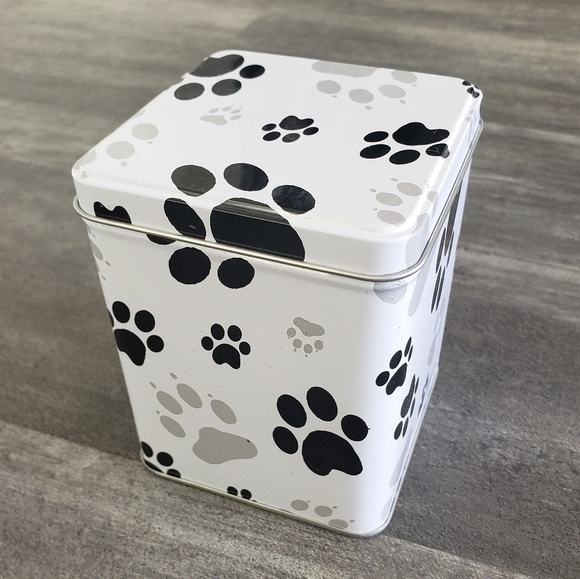 Dog | White Grey Black Paw Print Storage Tin | Poshmark